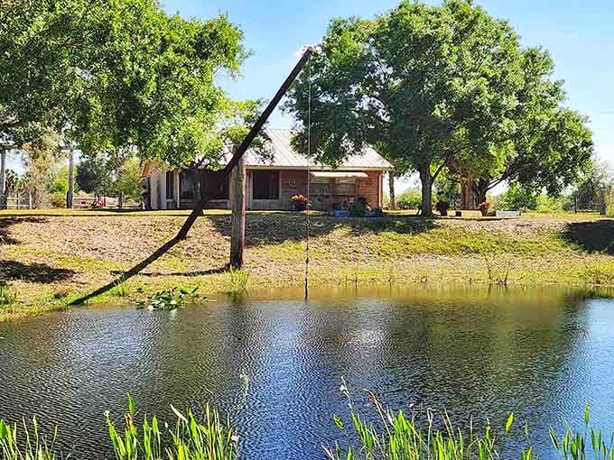 That pond view hits different when you realize the only traffic you'll hear is ducks commuting home.