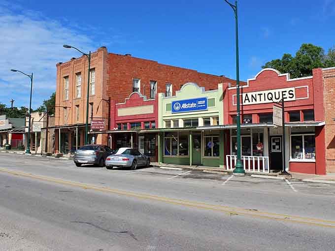 Downtown Buda's historic brick buildings tell stories of a Texas that knew how to build things to last.