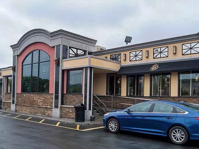 That distinctive architecture tells you everything you need to know &ndash; serious comfort food lives here, and it's ready whenever you are.