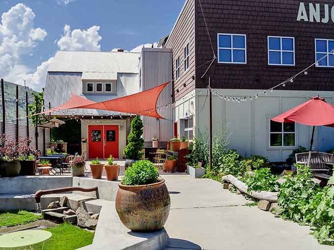 That patio setup looks like someone's dream backyard, except the bread here is infinitely better than your neighbor's barbecue.