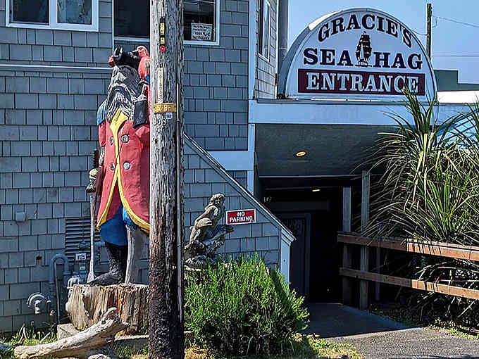 When a carved wooden sea captain guards the entrance, you know you're about to experience some serious coastal magic.