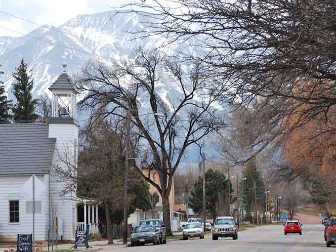 When the Spanish Peaks frame your main street this perfectly, you don't need a tourism board.