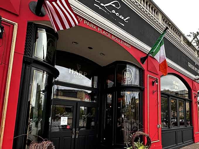 That classic red awning and elegant script signage practically whisper "come in, you're going to love this place."