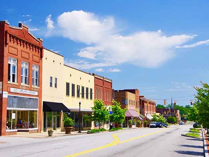 Downtown Clinton stretches out like a perfectly preserved postcard, where historic charm meets modern Southern living beautifully.