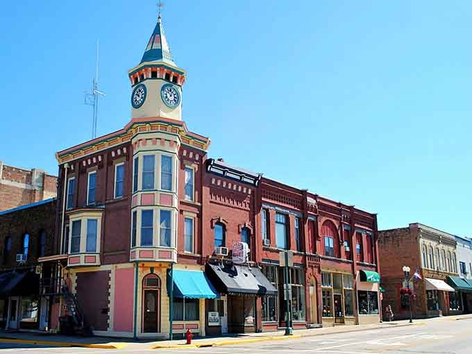 That clock tower isn't just keeping time, it's practically announcing that you've arrived somewhere special and unhurried.