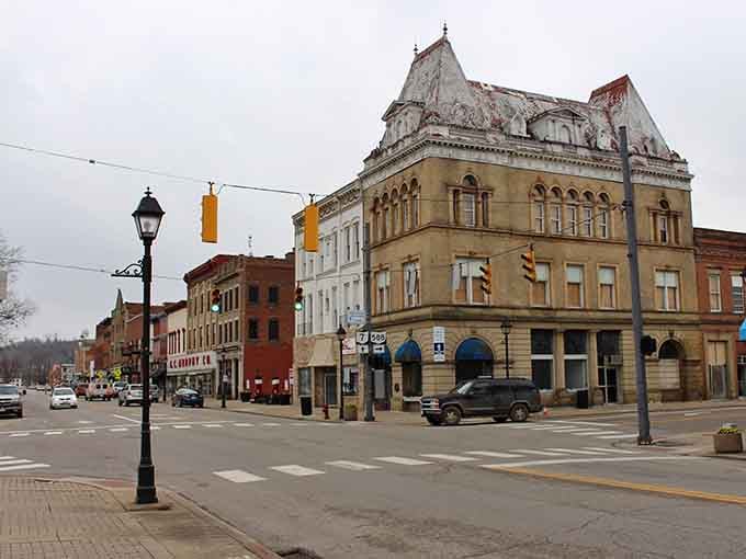 Historic downtown Gallipolis stands proud along the Ohio River, where French dreams met American frontier reality.