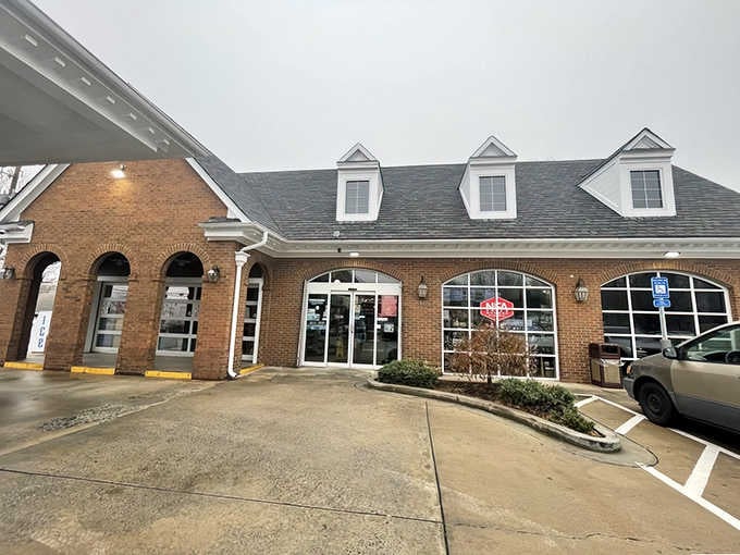 That brick exterior with the glowing windows is like a beacon calling you home to burger bliss.