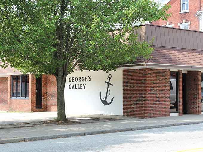That anchor isn't just for show; it's a promise that serious seafood awaits inside this unassuming brick building.