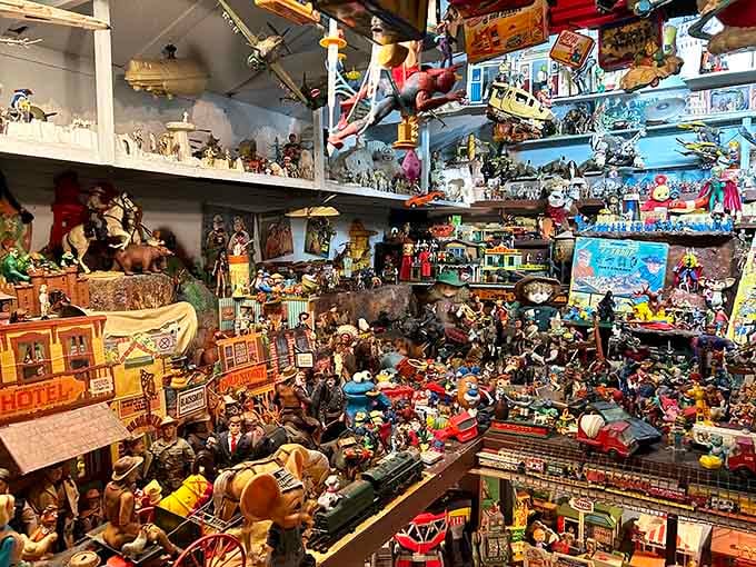 Every surface tells a story in this treasure-packed wonderland where nostalgia and whimsy collide spectacularly.