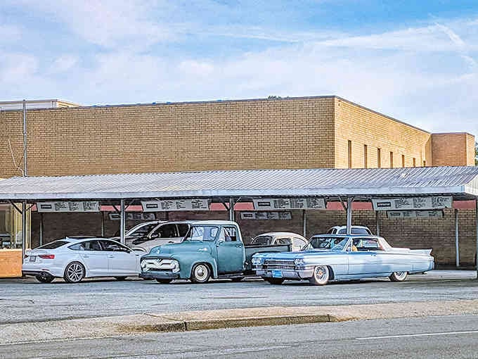Vintage automobiles pay homage to the golden age when drive-ins ruled and burgers reigned supreme.