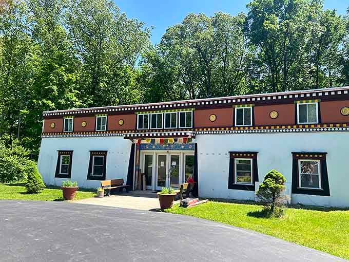 The cultural center's exterior proves that southern Indiana can surprise you in the most delightful and unexpected ways imaginable.