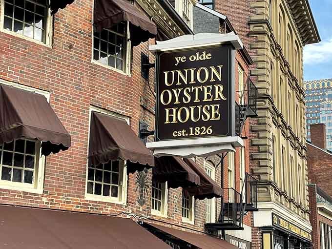 That sign isn't just advertising a restaurant, it's announcing a time machine that serves lunch and dinner daily.