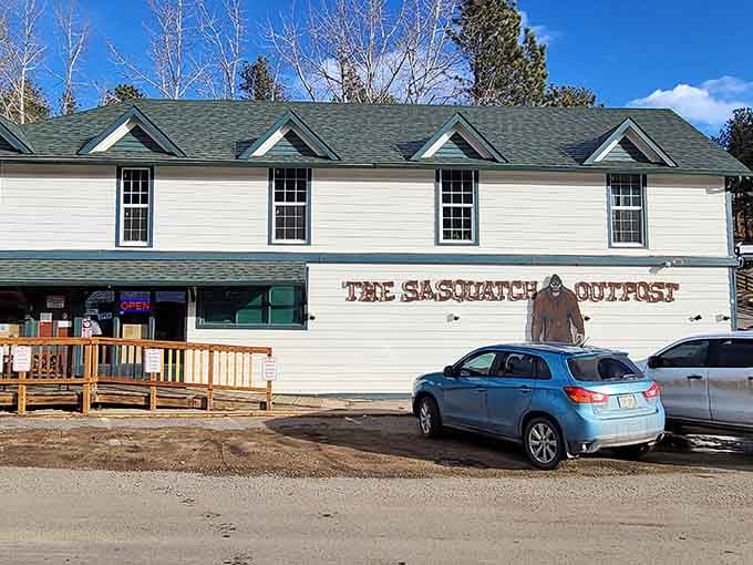 The Sasquatch Outpost stands ready to welcome believers and skeptics alike along Highway 285 in Bailey.