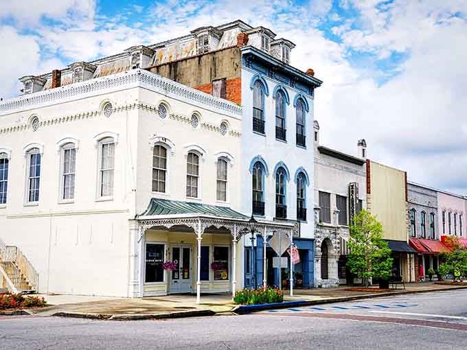 Historic storefronts line Broad Street like a perfectly preserved postcard from a more elegant era.