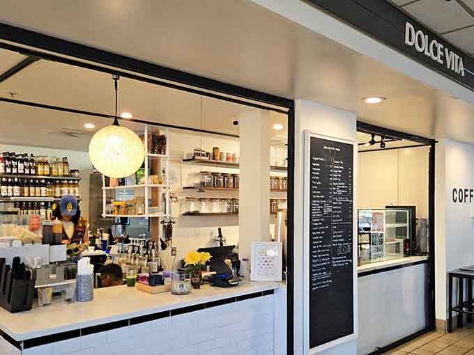 Clean lines and warm lighting create the perfect backdrop for your next caffeine-fueled adventure in Oxnard.