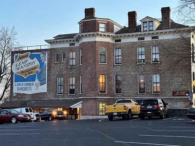 The Lemp Mansion stands proud on DeMenil Place, where Victorian elegance meets paranormal intrigue every single night.
