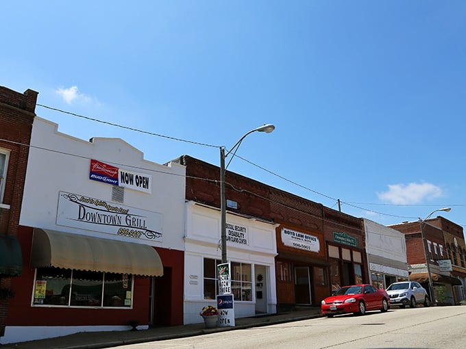 Downtown Doniphan's historic storefronts stand proud like veterans at a reunion, each brick telling stories of a century's worth of commerce and community.