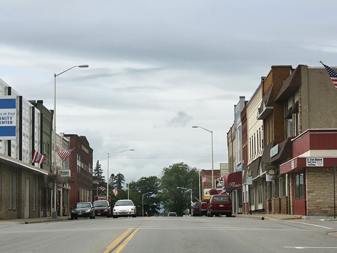Main Street stretches wide and welcoming, where parking spots outnumber traffic jams by about a thousand to one.