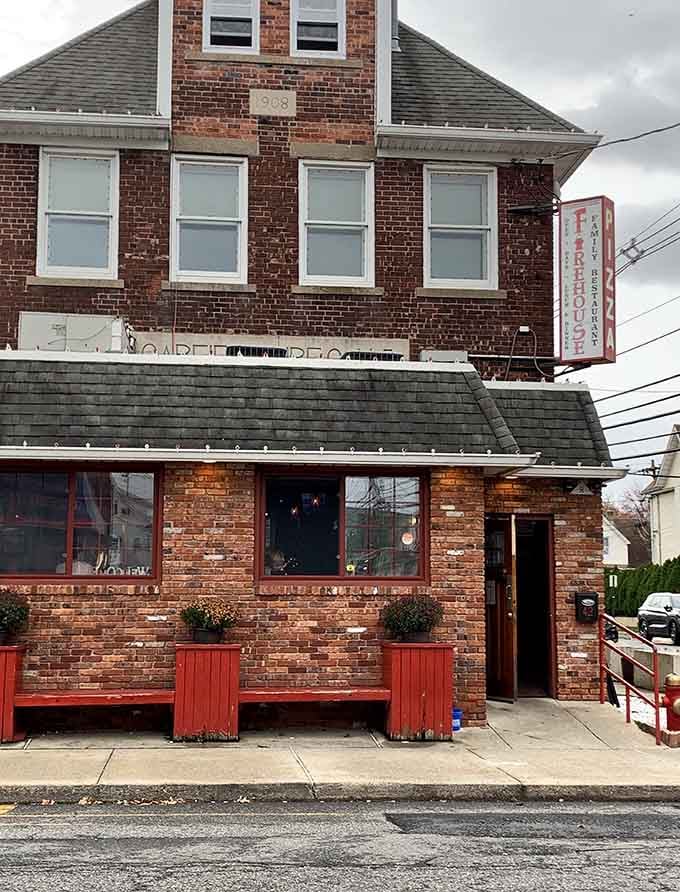 That vintage brick facade isn't just for show, it's an actual historic firehouse turned delicious dining destination.