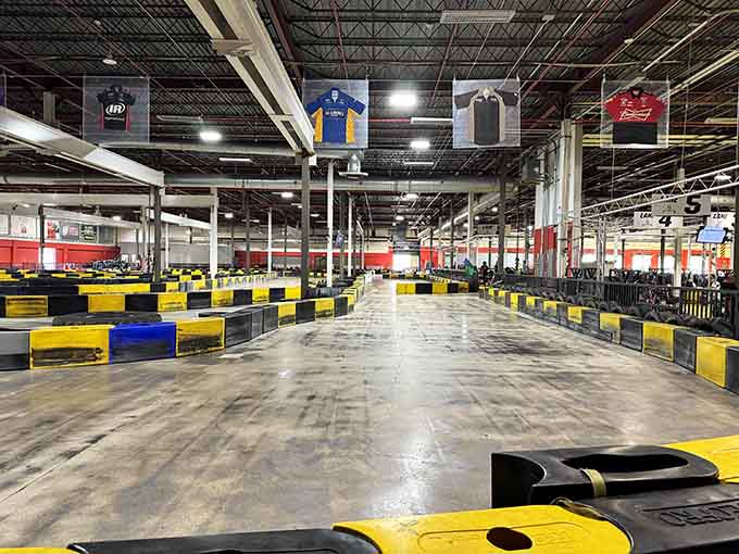 The track stretches out like a concrete playground where speed limits are merely suggestions and fun is mandatory.