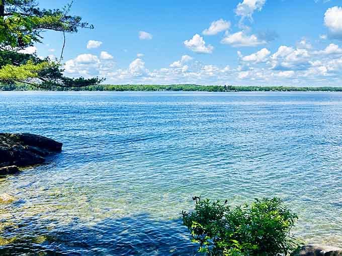 The afternoon sun at Wellesley Island casts a warm glow over ancient rocks, turning the landscape into a living painting.
