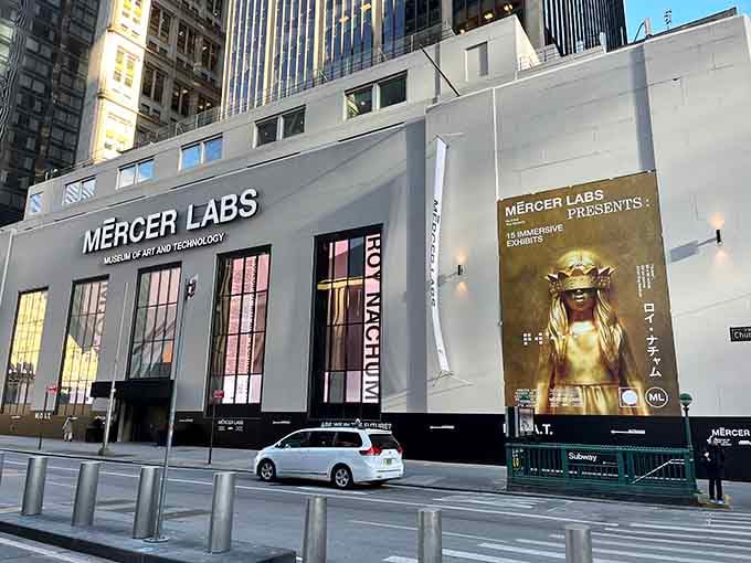 The unassuming exterior hides one of Manhattan's most mind-bending secrets just beyond those doors.