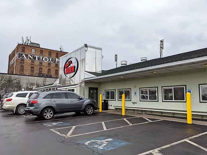 That classic diner facade isn't just for show—it's a promise of the delicious nostalgia waiting inside.