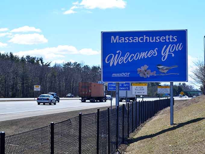 That blue sign hits different when you've been away, like a hug from an old friend.