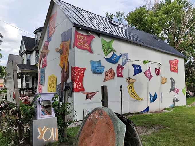 When houses wear polka-dotted pants better than you do, you know you've entered somewhere wonderfully weird.