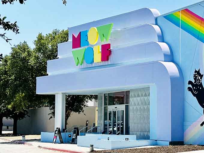 That futuristic facade isn't just for show, it's your first hint that normal rules don't apply here.