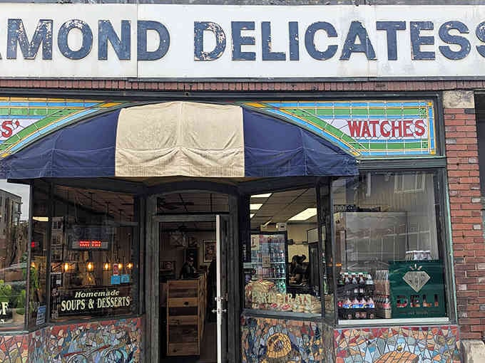 The storefront promises homemade soups and desserts, which is deli-speak for "prepare to loosen your belt."