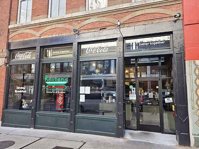 Reuben's wears its history like a well-loved apron: vintage signage, weathered storefront, and that unmistakable deli magnetism that's fed neighborhoods for decades.