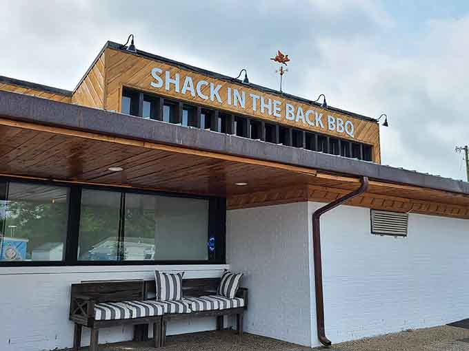 That distinctive yellow roof isn't just for show; it's a beacon guiding hungry souls to barbecue salvation.