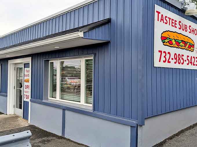 That cheerful blue exterior has been a beacon for sandwich lovers since the Johnson administration.