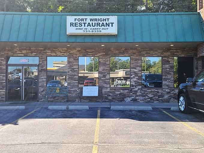 Behind that modest facade lies the kind of comfort food that makes you question every overpriced brunch decision.