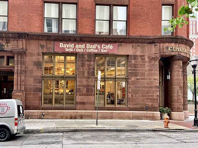 That brownstone exterior isn't just for show; it's your first hint that breakfast just got fancy.