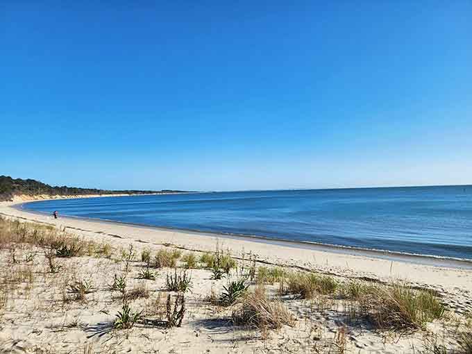 Soft sand, calm waters, and enough elbow room to actually enjoy your beach day without bumper-to-bumper towels.