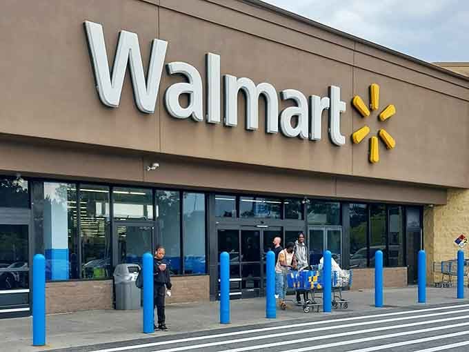 The iconic yellow spark logo beckons shoppers to discover what makes this Albany location truly special.