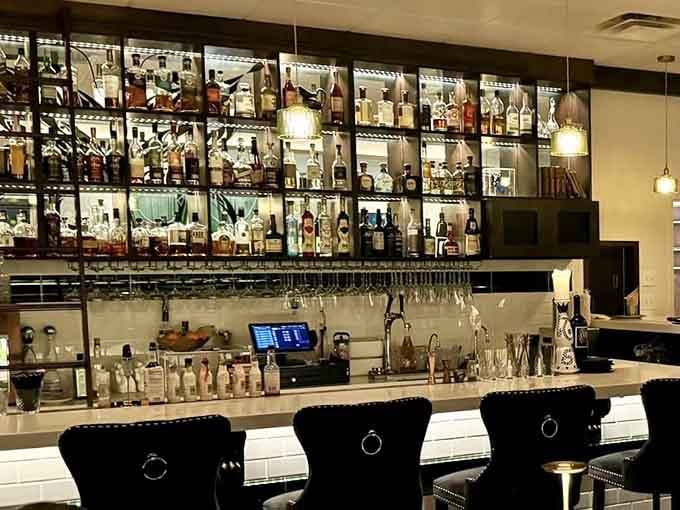 That backlit bar display isn't just showing off, it's making a very compelling argument for staying another round.