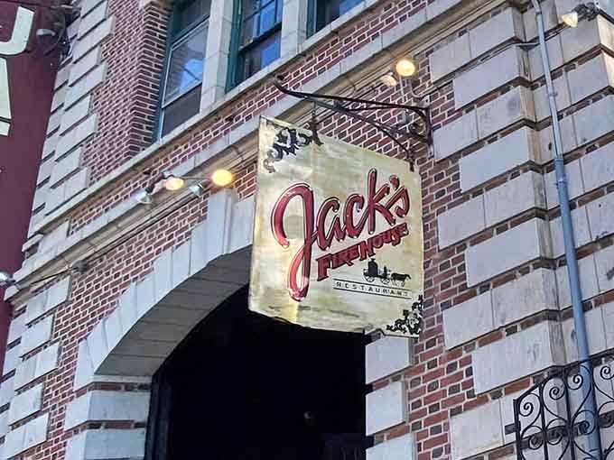 That vintage brick facade isn't just for show; this former firehouse has been answering hunger calls for years.