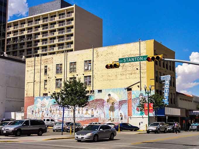 Downtown El Paso blends historic charm with modern murals, proving affordable cities can have serious style.