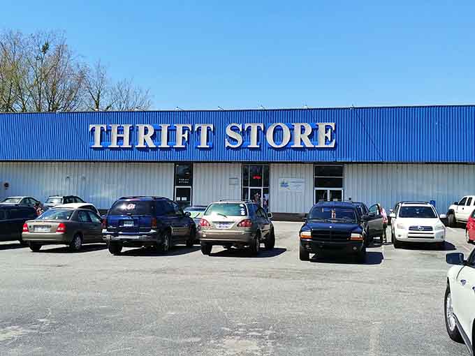 When the parking lot's this full, you know the deals inside are absolutely worth fighting for.