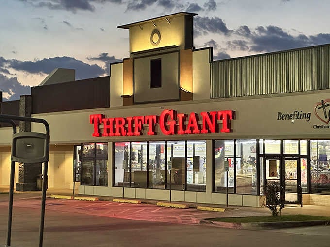 That glowing red sign isn't just calling bargain hunters, it's practically singing a siren song to treasure seekers everywhere.