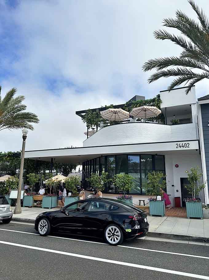 The kind of inviting exterior that makes you slow down, find parking, and prepare your appetite for something special.