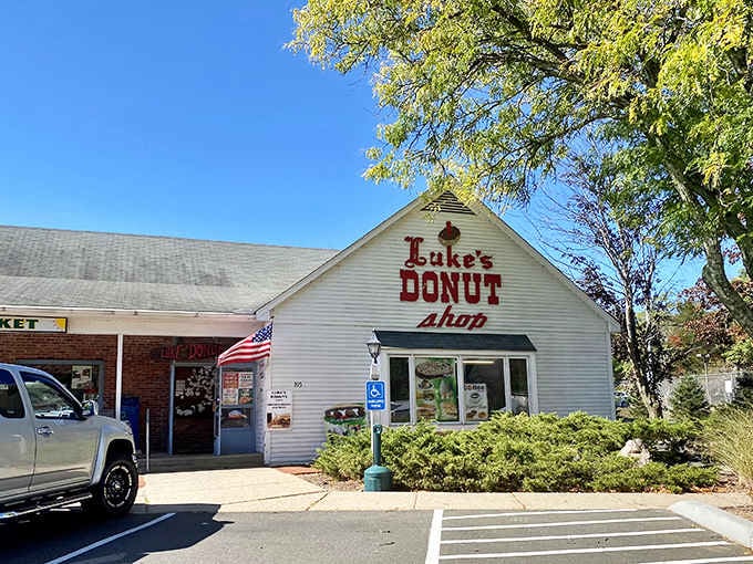 The welcoming storefront of Luke's Donut Shop Inc promises authentic treats and delicious treasures. 
