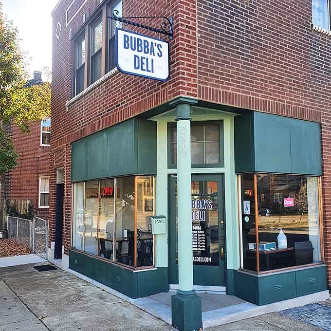 That green storefront isn't just charming, it's your beacon to sandwich salvation in St. Louis.