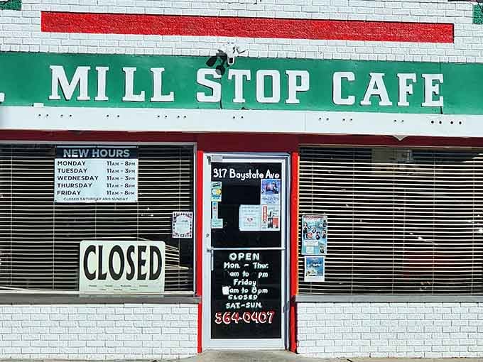 That classic white facade with red and green stripes is your beacon to green chile glory in Pueblo.