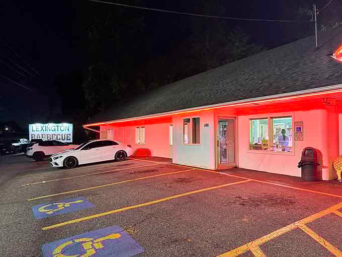 When the neon glows at night, you know something magical is happening inside with hickory and fire.