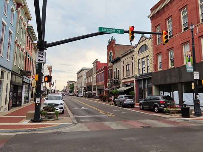 Jackson Street's charming streetscape where you can actually find parking and afford to shop at the businesses.