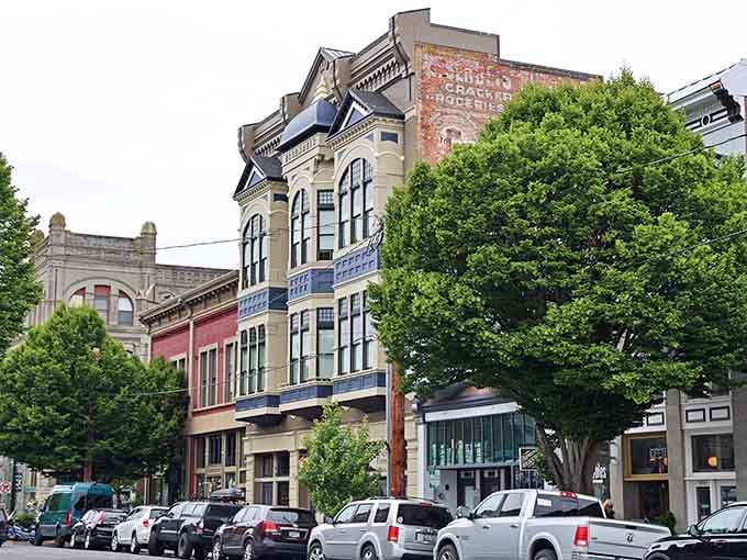 Victorian architecture that survived because the boom went bust, leaving us with buildings too beautiful to tear down.